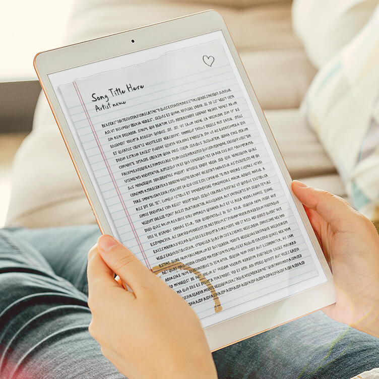 Digital Lyric Art: Notepad (PDF File)