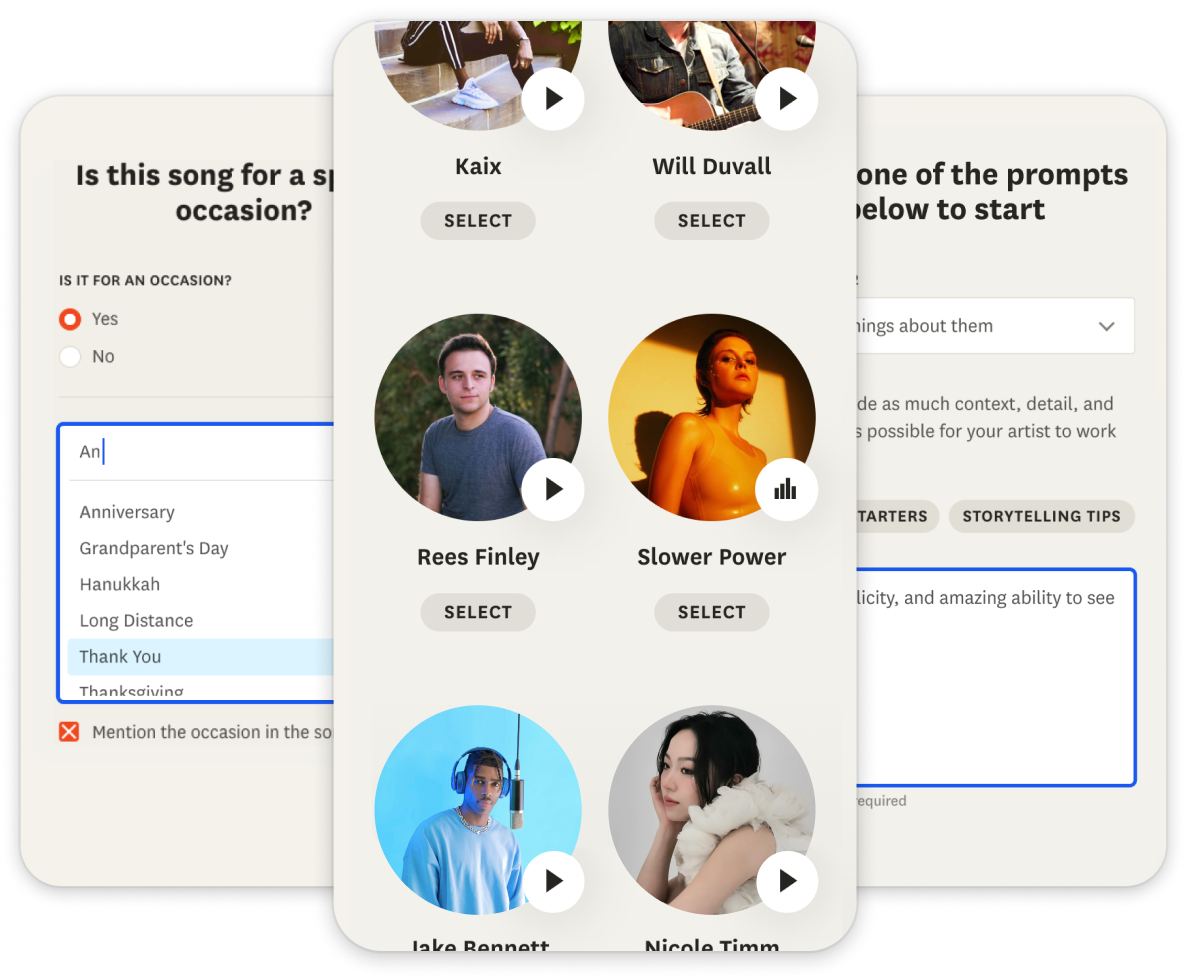 Create a one-of-a-kind custom song with Songfinch